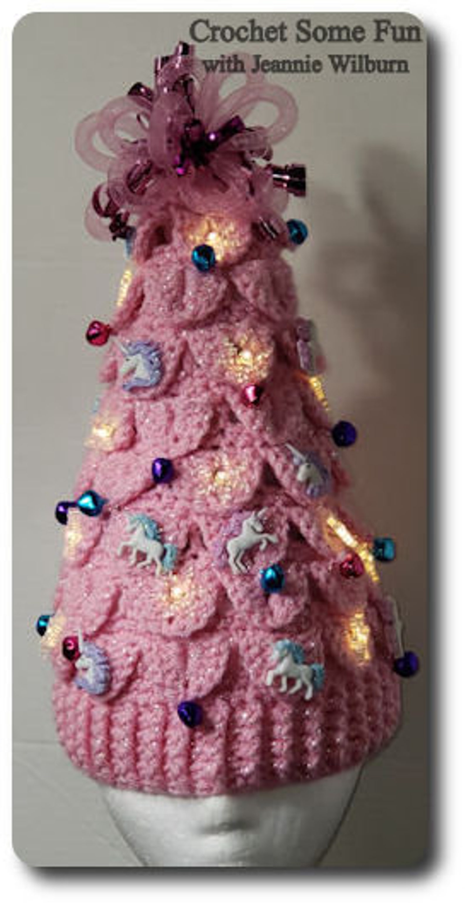 Christmas Tree Hat With Lights in Sizes Child - Teen / Adult Crochet ...