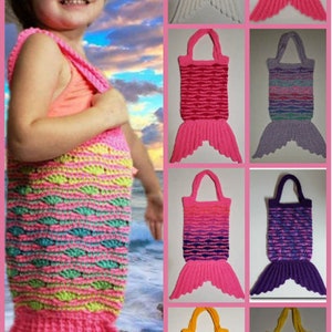 Mermaid Tail Beach Bag Crochet Pattern Makes an Awesome Halloween Candy ...