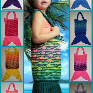 Mermaid Tail Beach Bag Crochet Pattern Makes an Awesome Halloween Candy ...