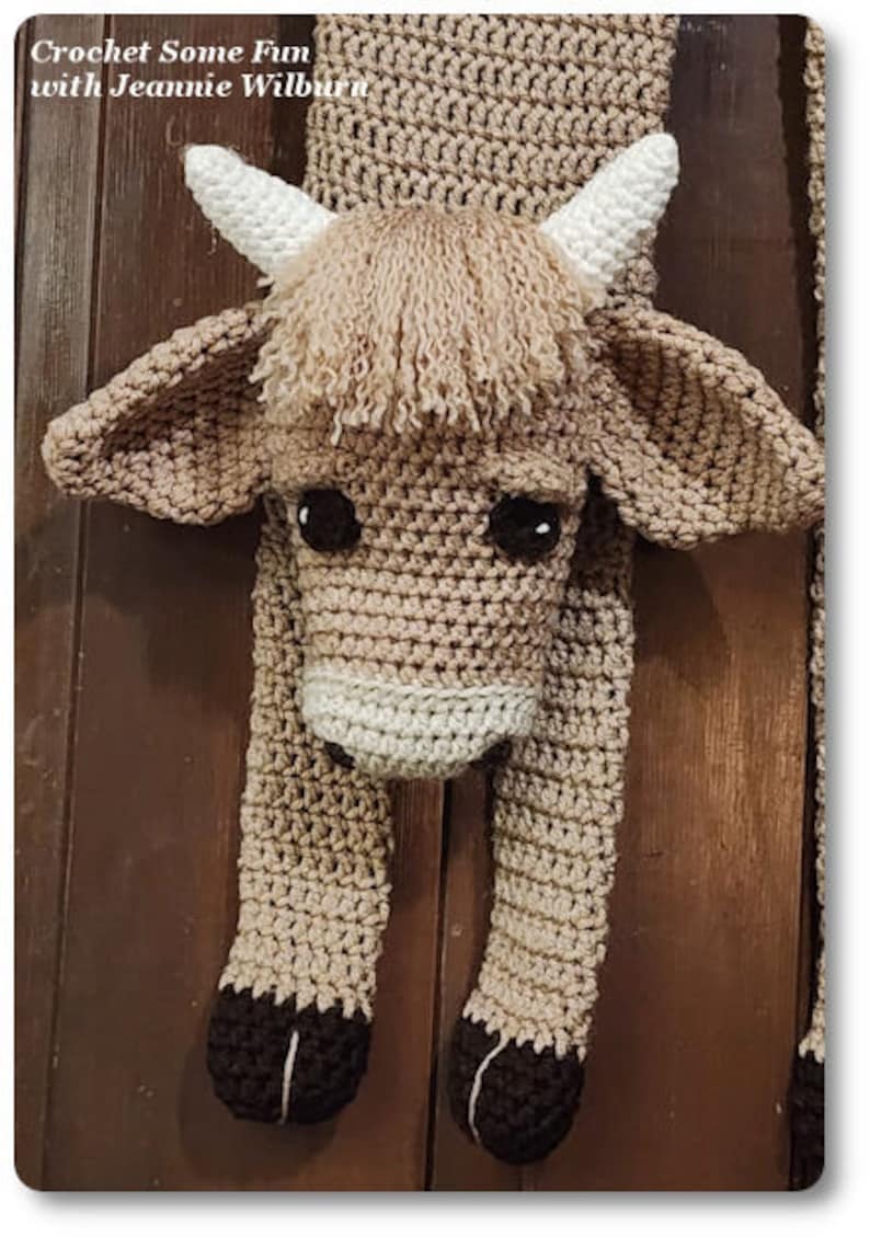 COW / CALF SCARF Western Cowboy Crochet Pattern - Etsy
