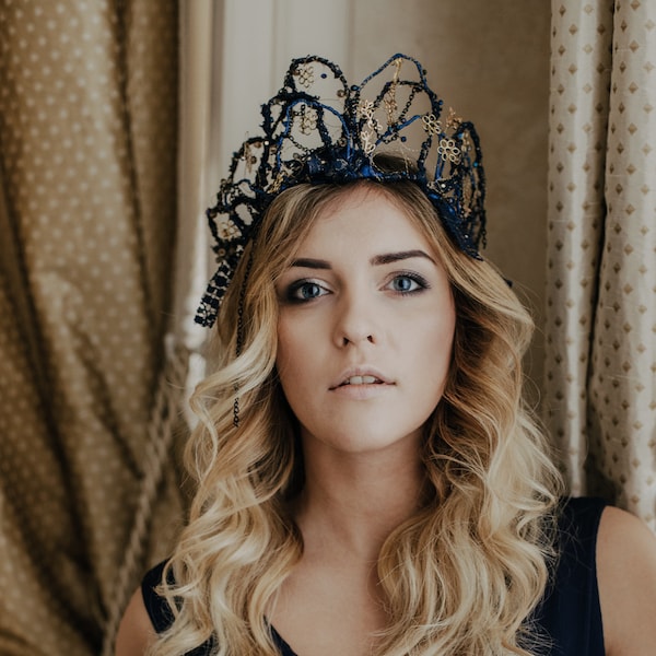 Royal Blue Crown - Etsy