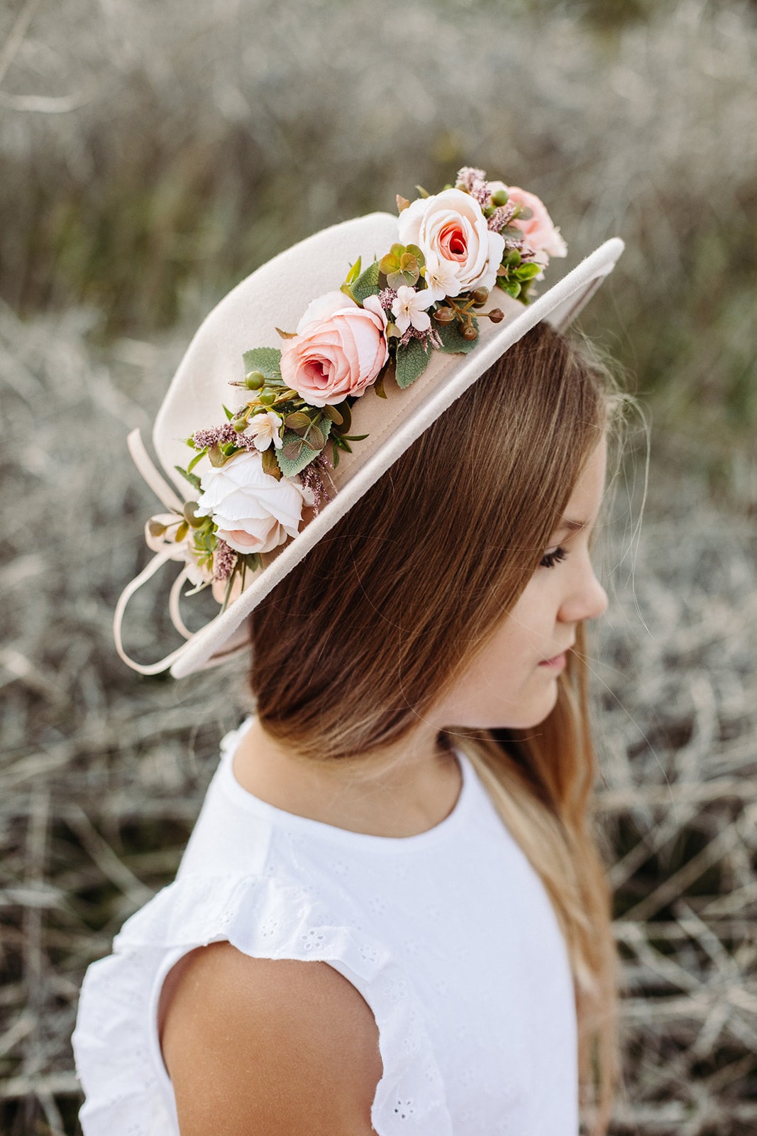 Girl Flower Crown Hat, Purple Flower Crown Wedding Girl, Girl Rose ...