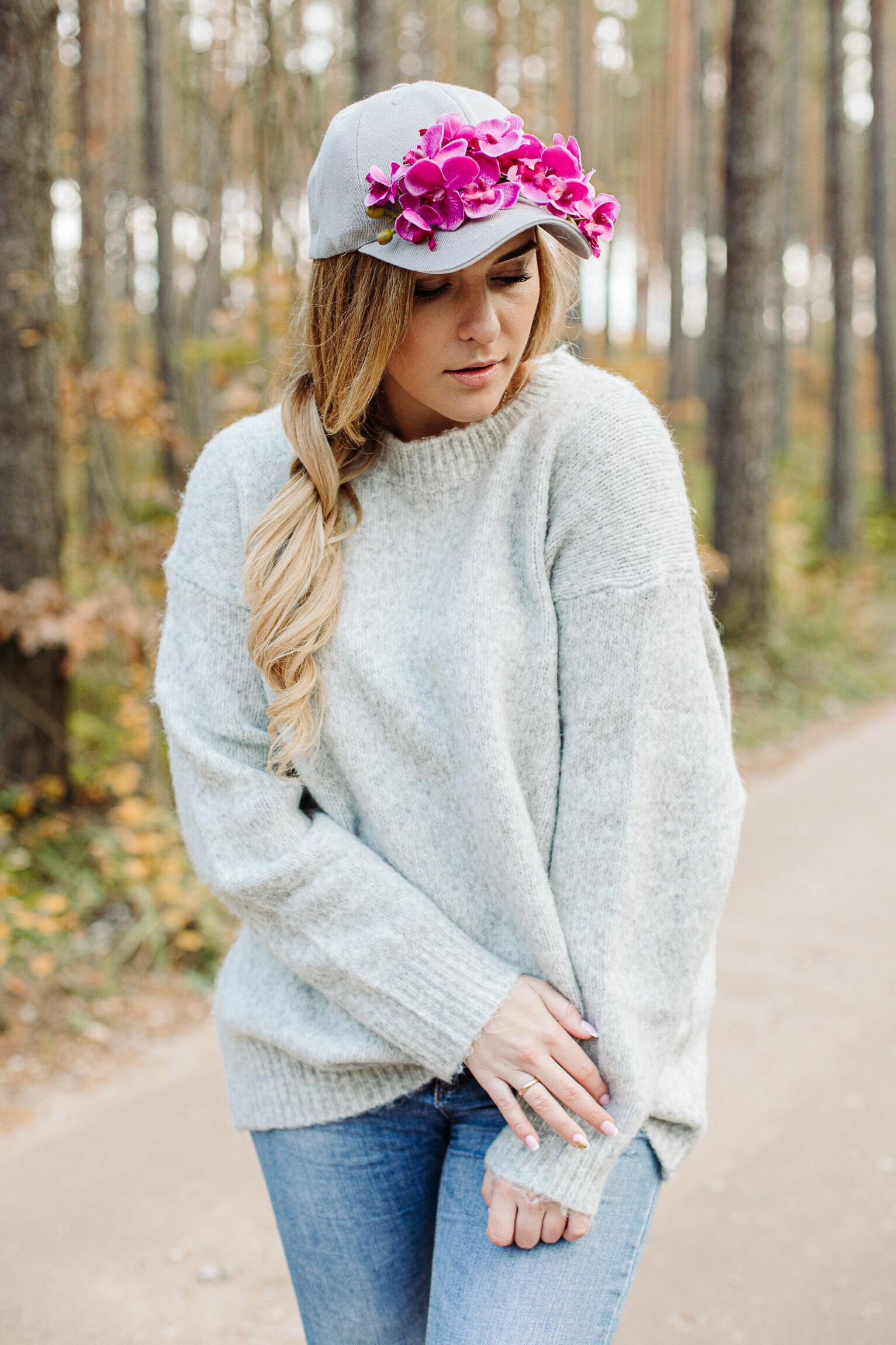 Purple orchid hat Snap back Baseball Hat Women Purple | Etsy