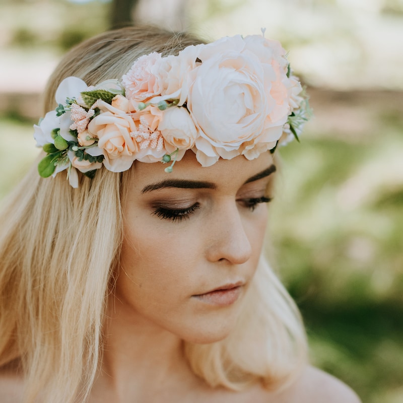 Ivory Flower Crown - Etsy