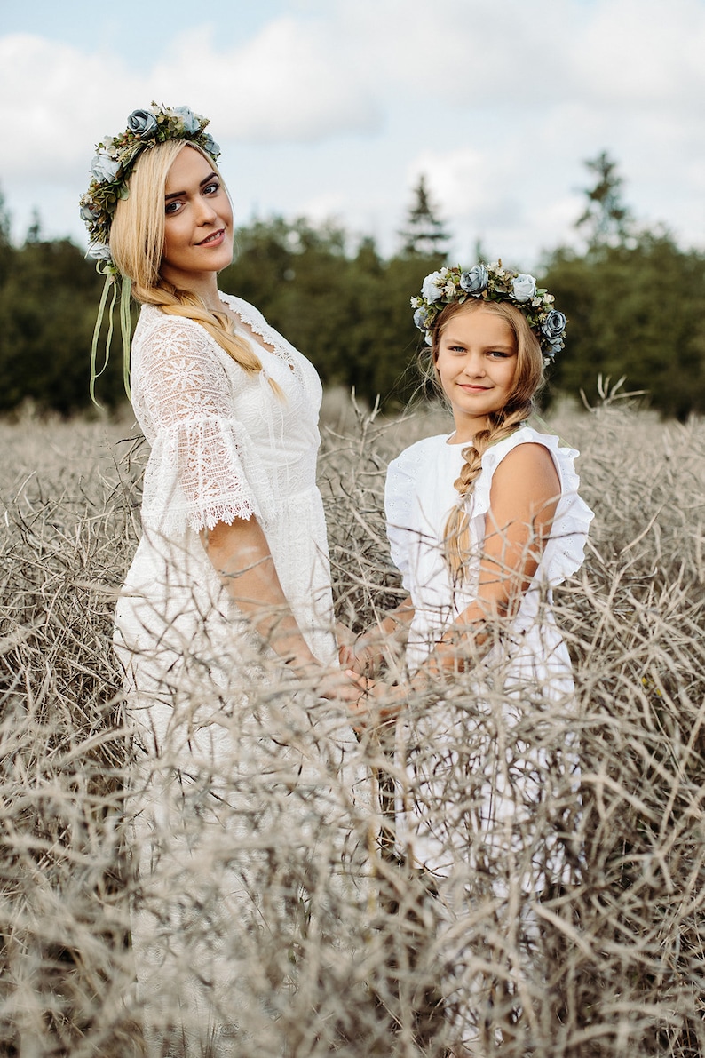 Pink Rose Flower Crown Mother Daughter Headband Flower - Etsy