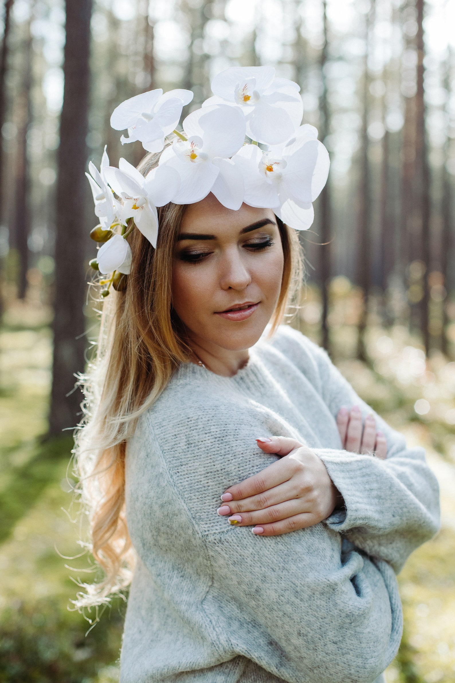 White Orchid Headband White Orchid Fascinator Flower | Etsy