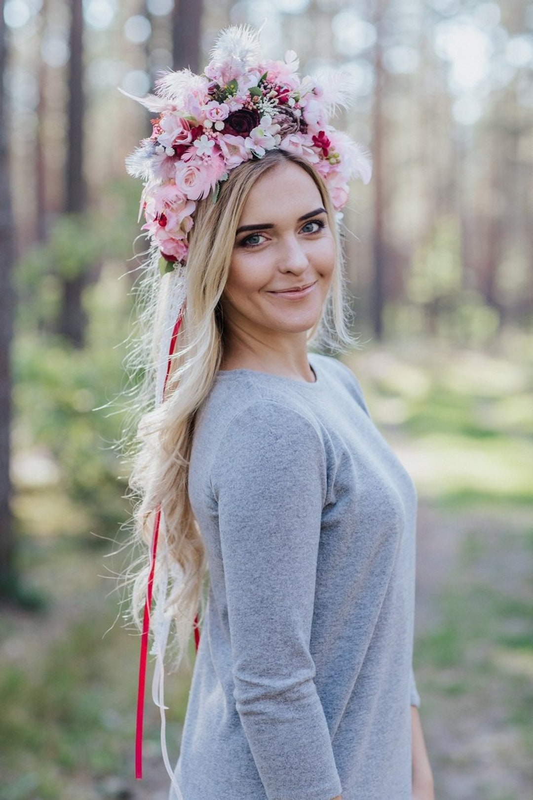 Large Flower Crown, Festival Headpiece, Halloween Crown, Photo Props ...