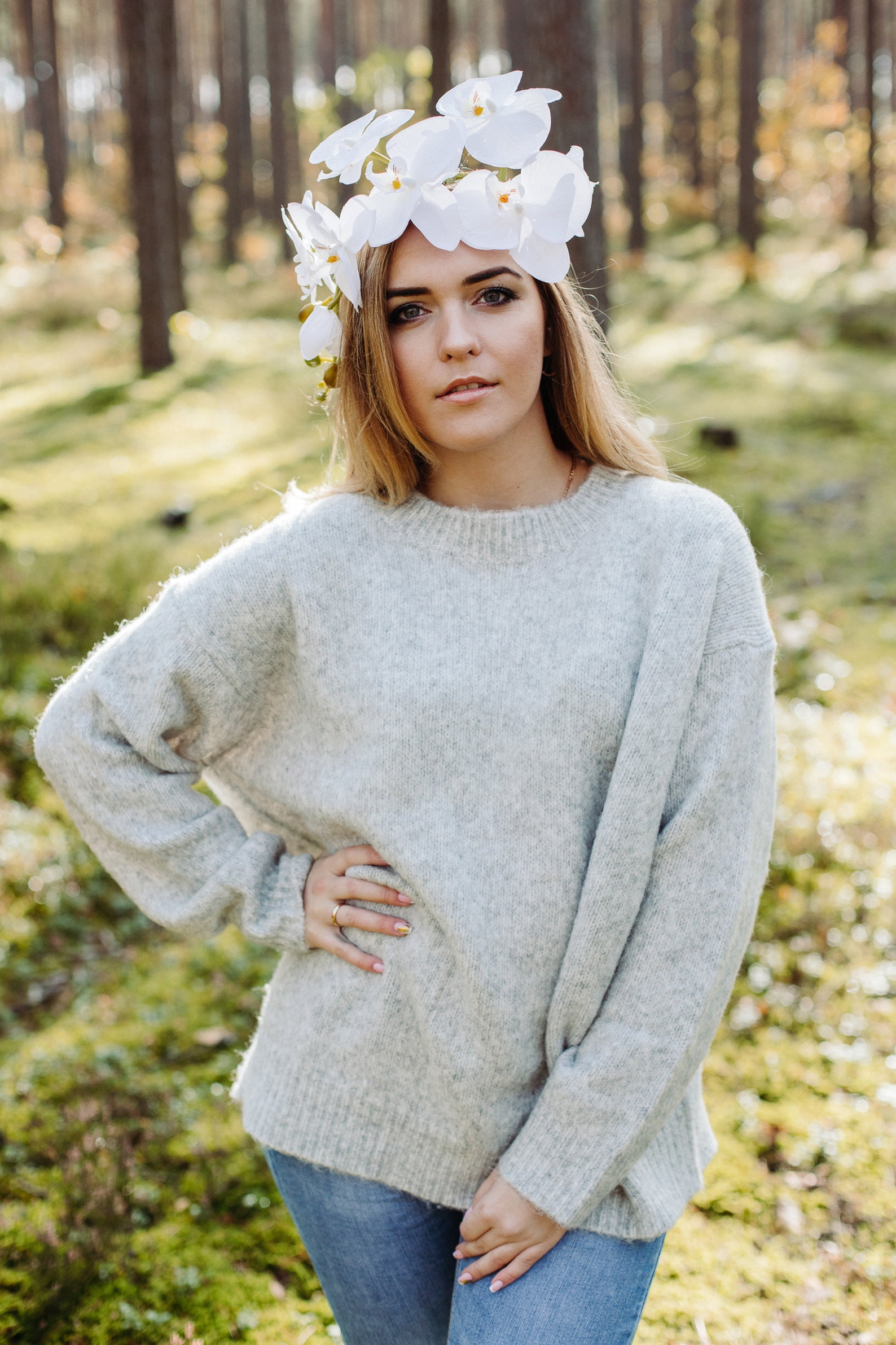 White Orchid Headband White Orchid Fascinator Flower | Etsy