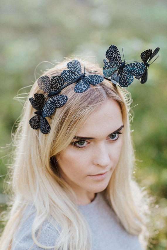 Butterfly headband Monarch Butterfly headpiece Bohemian | Etsy
