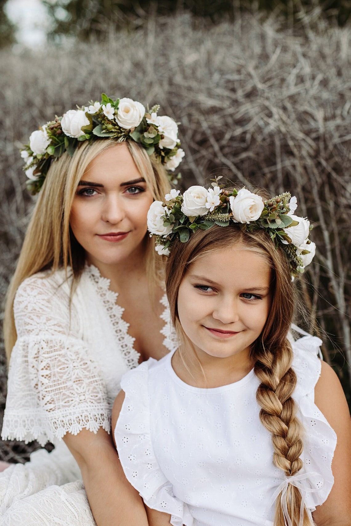 Pink Rose Flower Crown Mother Daughter Headband Flower - Etsy