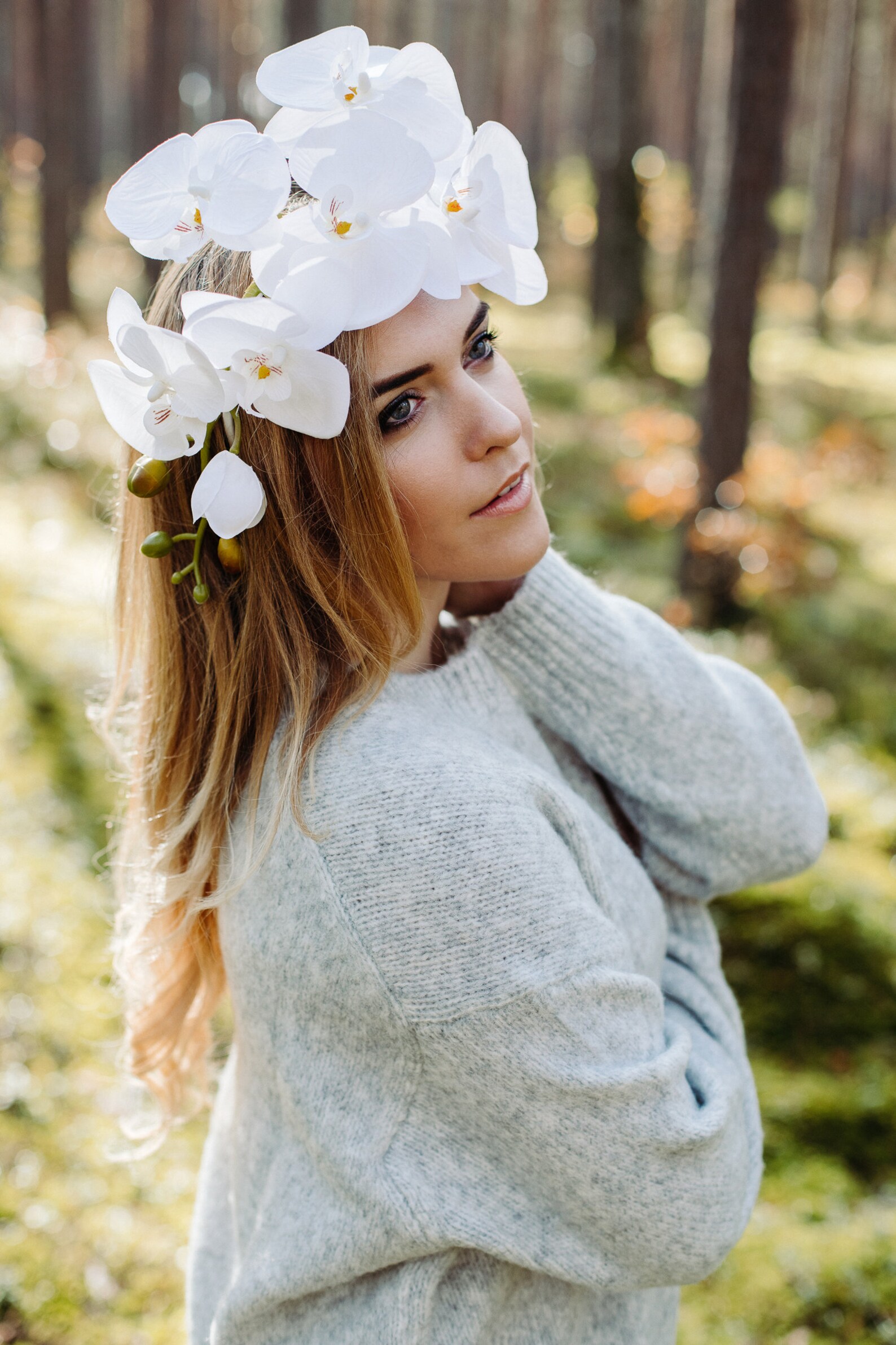 White Orchid Headband White Orchid Fascinator Flower | Etsy
