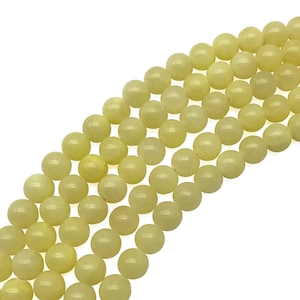 8mm Lemon Yellow Jade Beads, Round Gemstone Beads, Wholesale Beads - Etsy