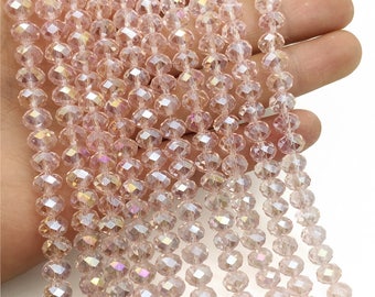 Pink glass beads | Etsy