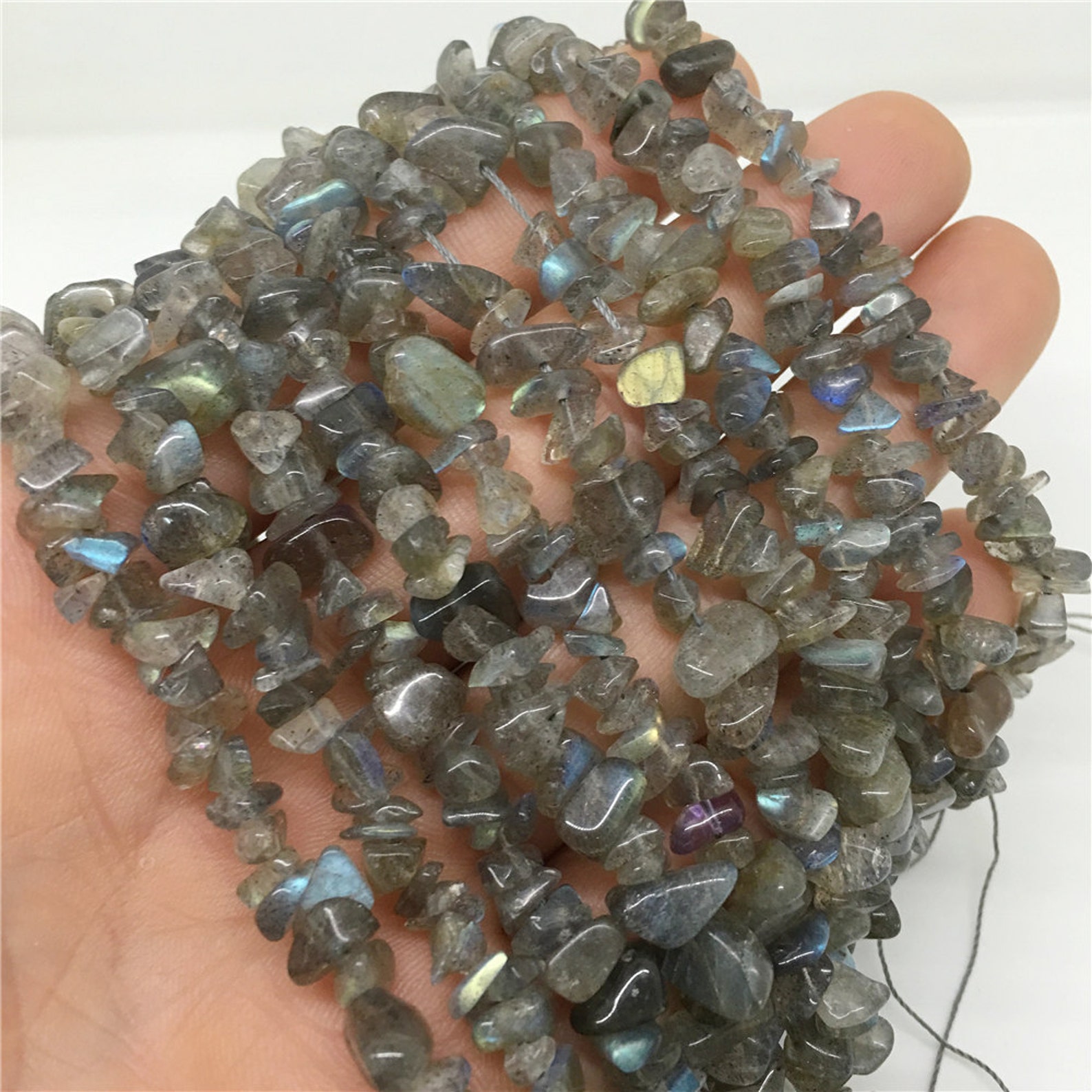 Gray Labradorite Chip Stone Beads Gemstone Beads - Etsy Denmark