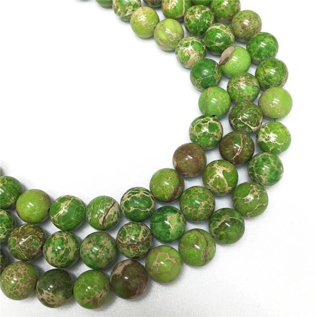 10mm Aqua Terra Jasper Beads, Green Imperial Jasper Beads, Round ...