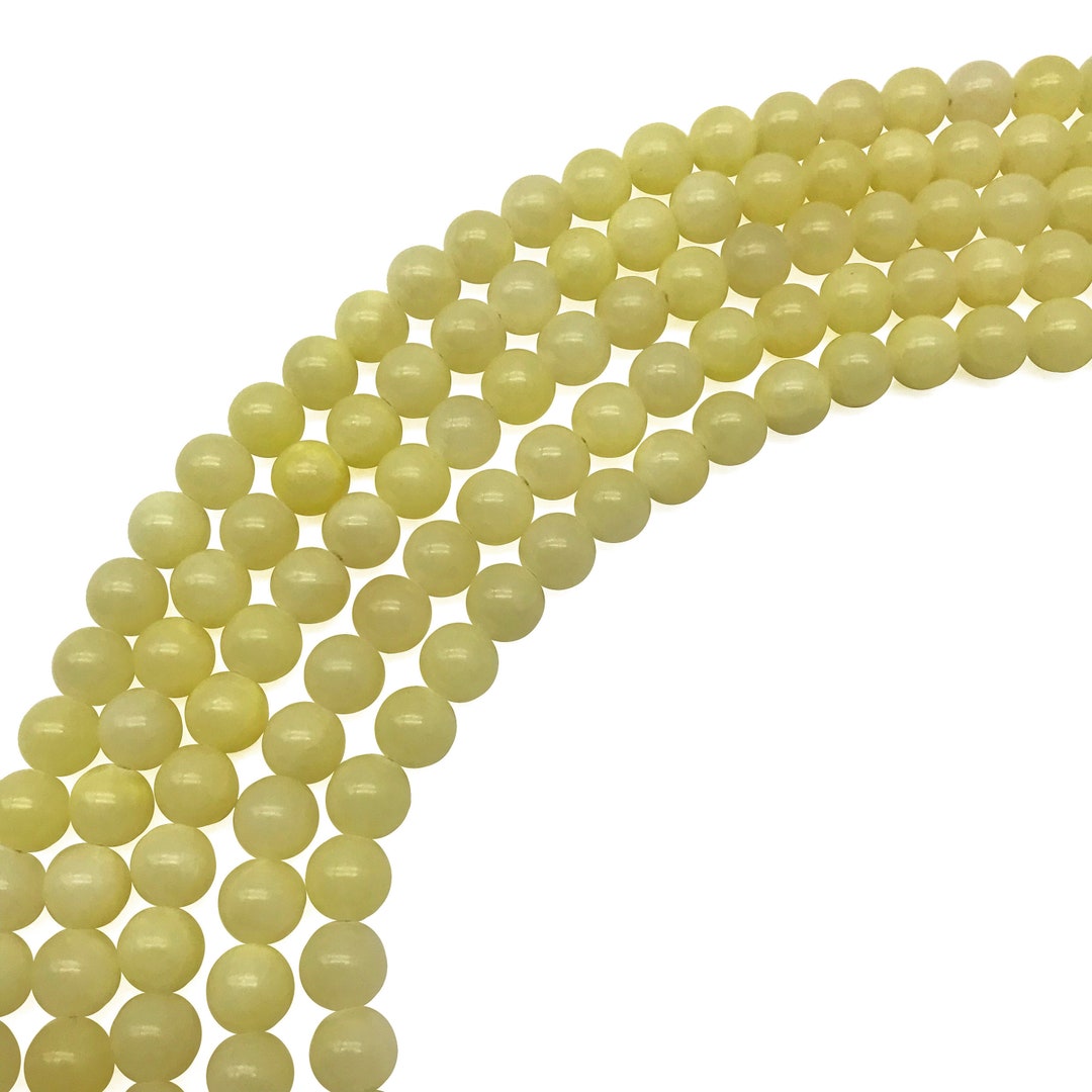 8mm Lemon Yellow Jade Beads, Round Gemstone Beads, Wholesale Beads - Etsy