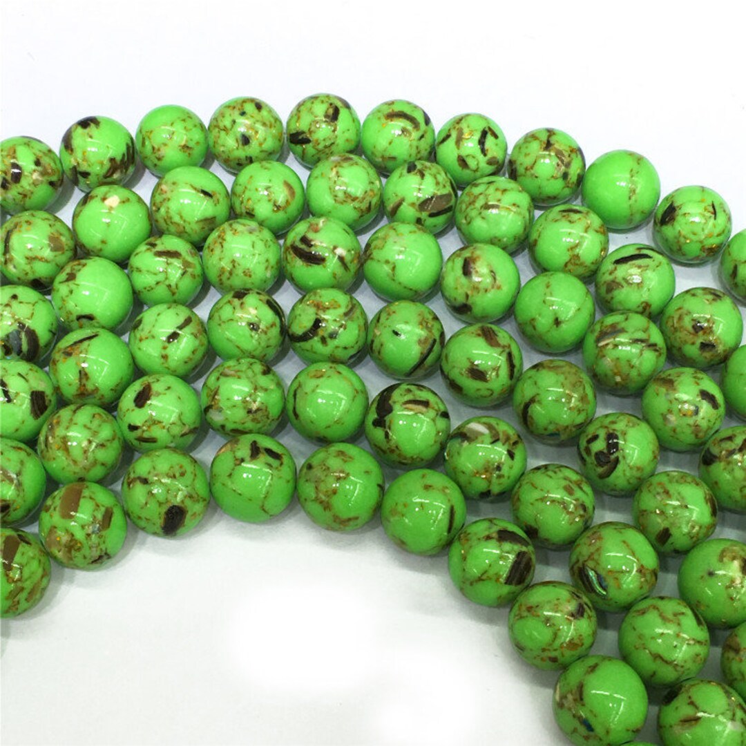 10mm Green Magnesite Beads Round Gemstones Beads Wholesale - Etsy