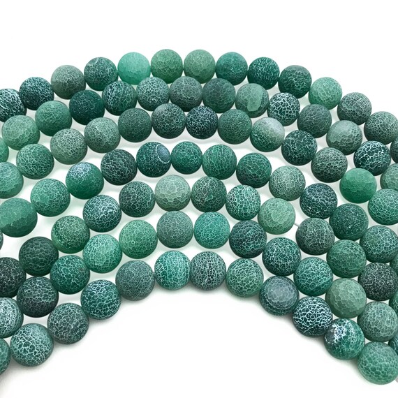 8mm Frosted Agate Beads Green Agate Beads Round Beads - Etsy