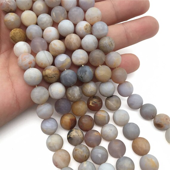 10mm Matte Australian Agate Beads Round Gemstone Beads | Etsy
