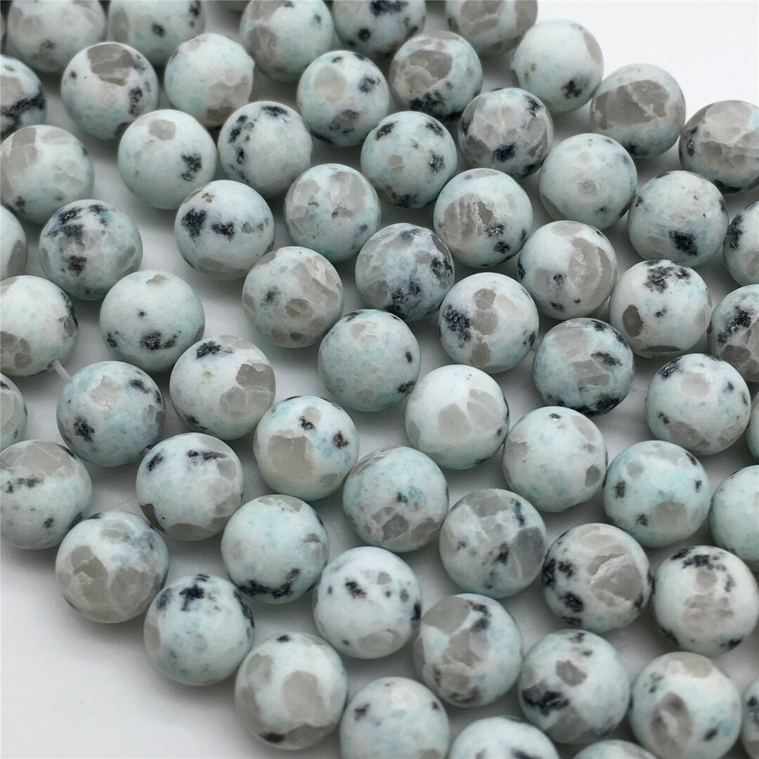 10mm Matte Sesame Jasper Beads, Round Gemstone Beads, Wholesale Beads ...