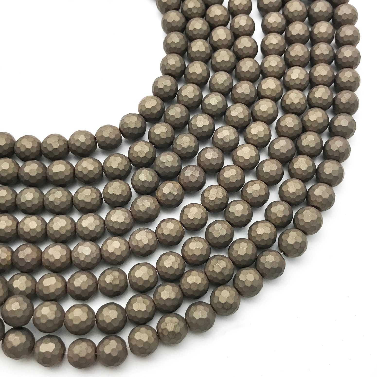 Faceted Brown Hematite Beads Matte Hematite Beads 8mm 10mm | Etsy