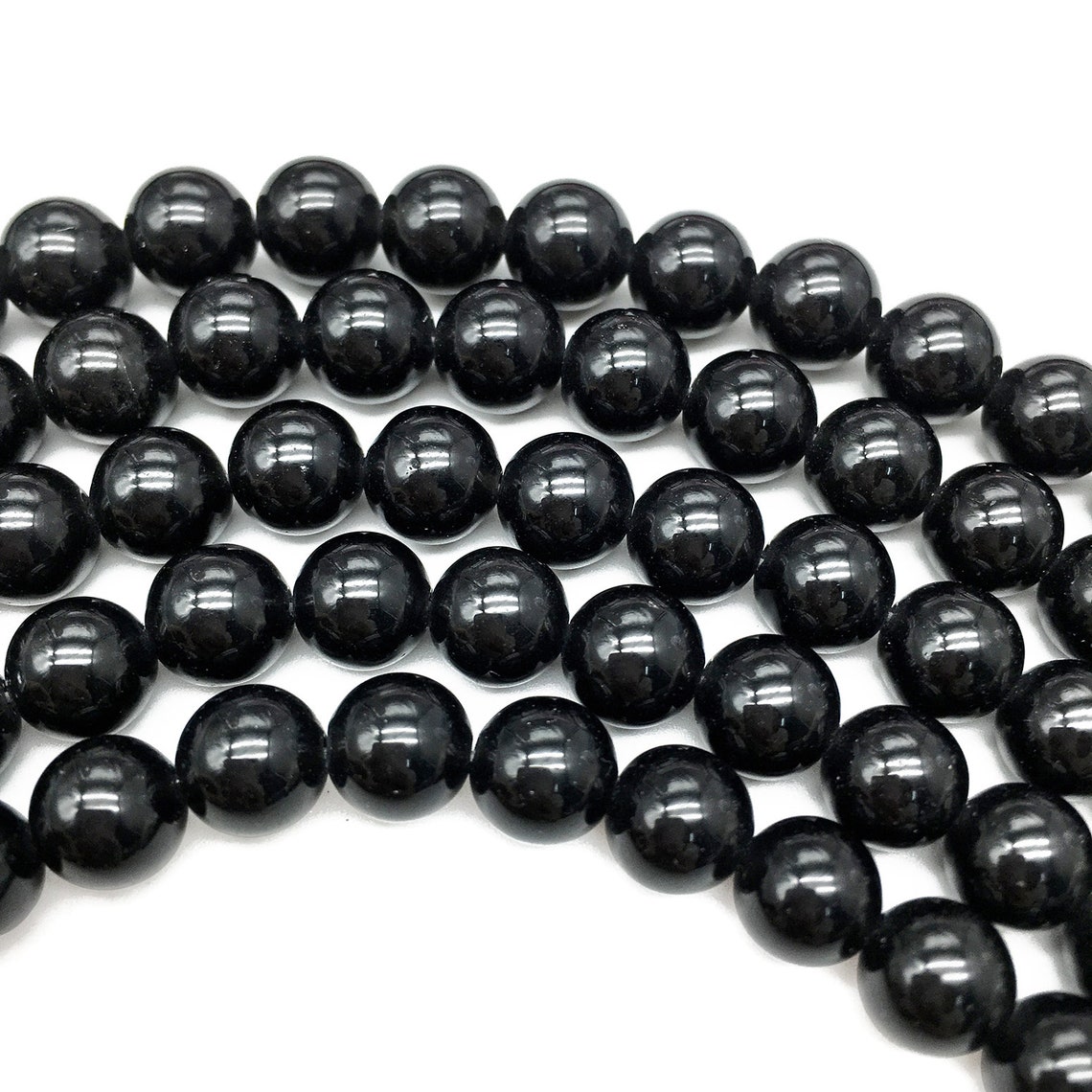 10mm Black Obsidian Beads Round Gemstone Beads Wholesale - Etsy