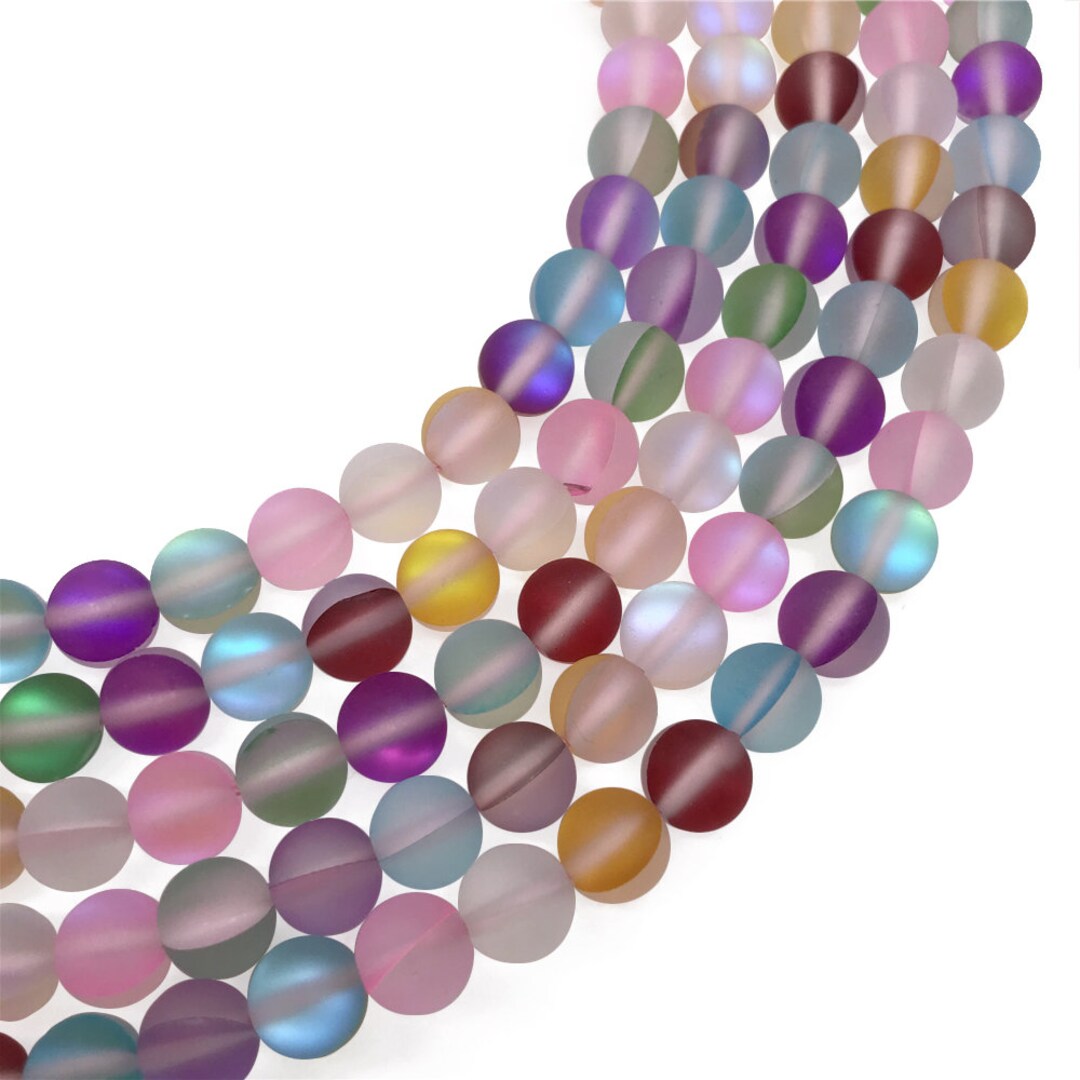 8mm Matte Mystic Aura Quartz Beads, Mixed Color Quartz Beads, Wholesale ...