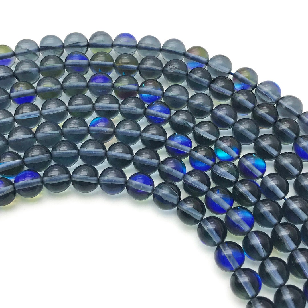 10mm Mystic Aura Quartz Beads Black Quartz Beads Wholesale - Etsy
