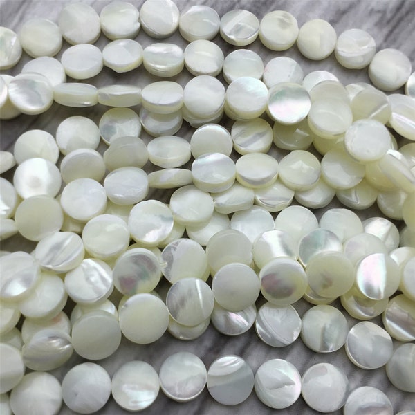Flat Pearl Beads - Etsy