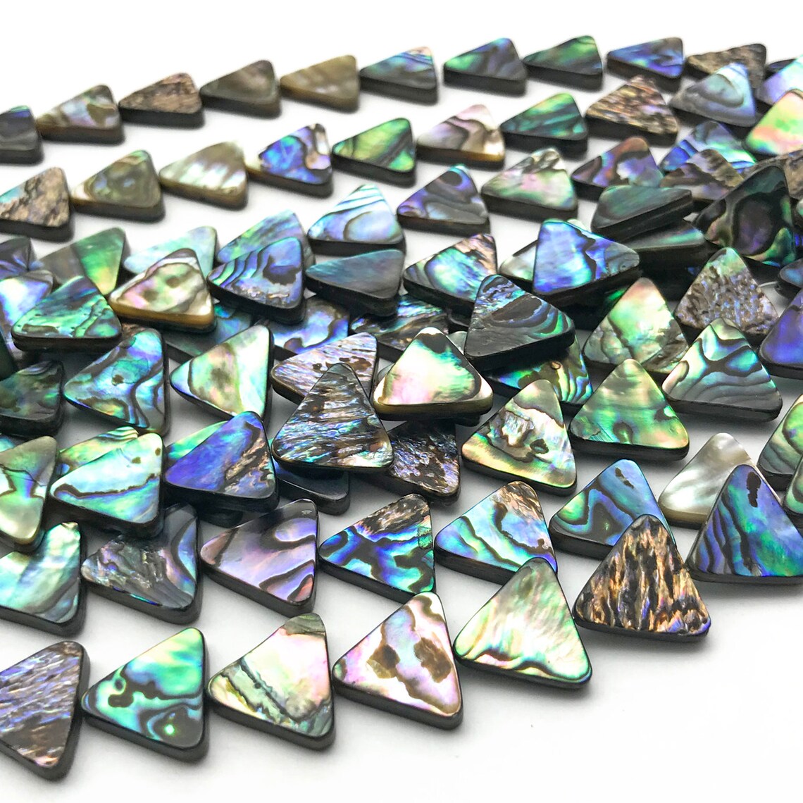 Abalone Shell Triangle Beads Triangle Flat Beads Natural | Etsy