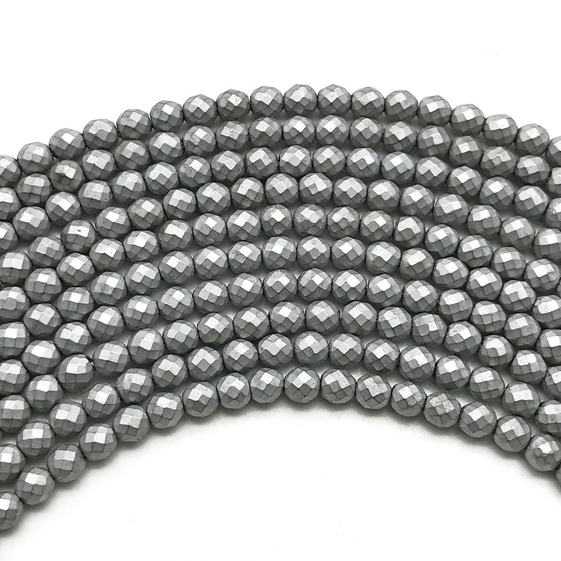 Faceted Silver Hematite Beads Matte Hematite Beads 2mm 3mm | Etsy