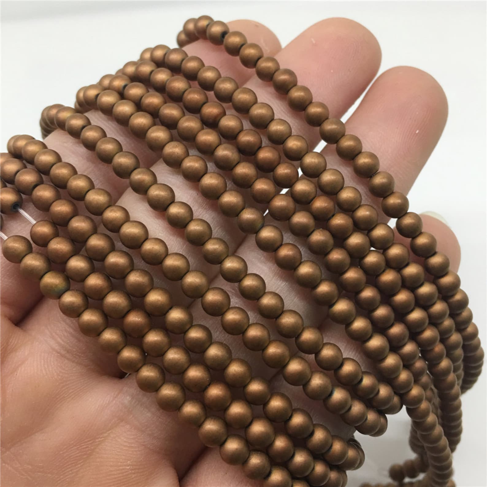4mm Matte Brown Hematite Beads Round Beads Hematite Jewelry - Etsy