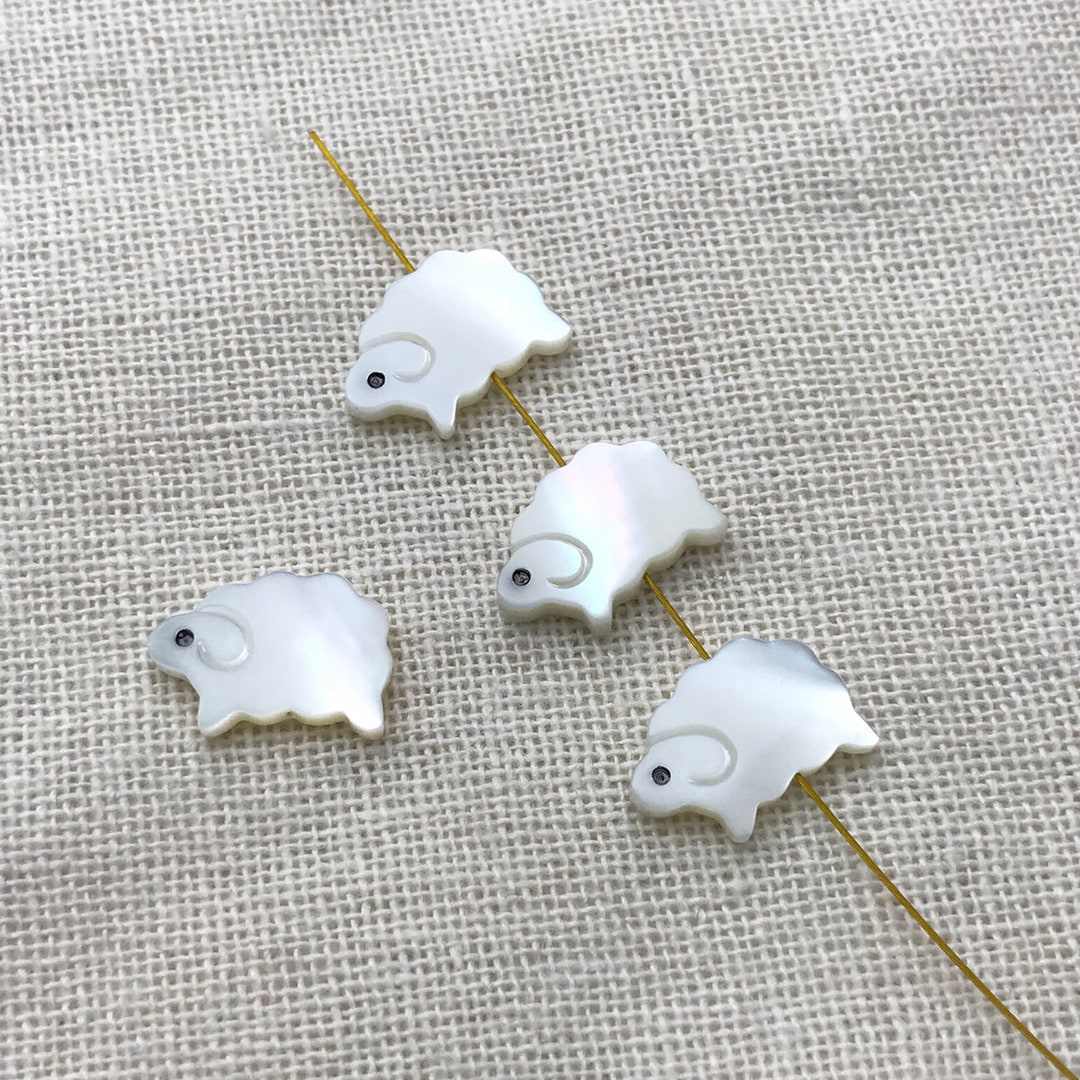 10pcs Mother of Pearl Sheep Beads, Shell Jewelry, 11x16mm - Etsy