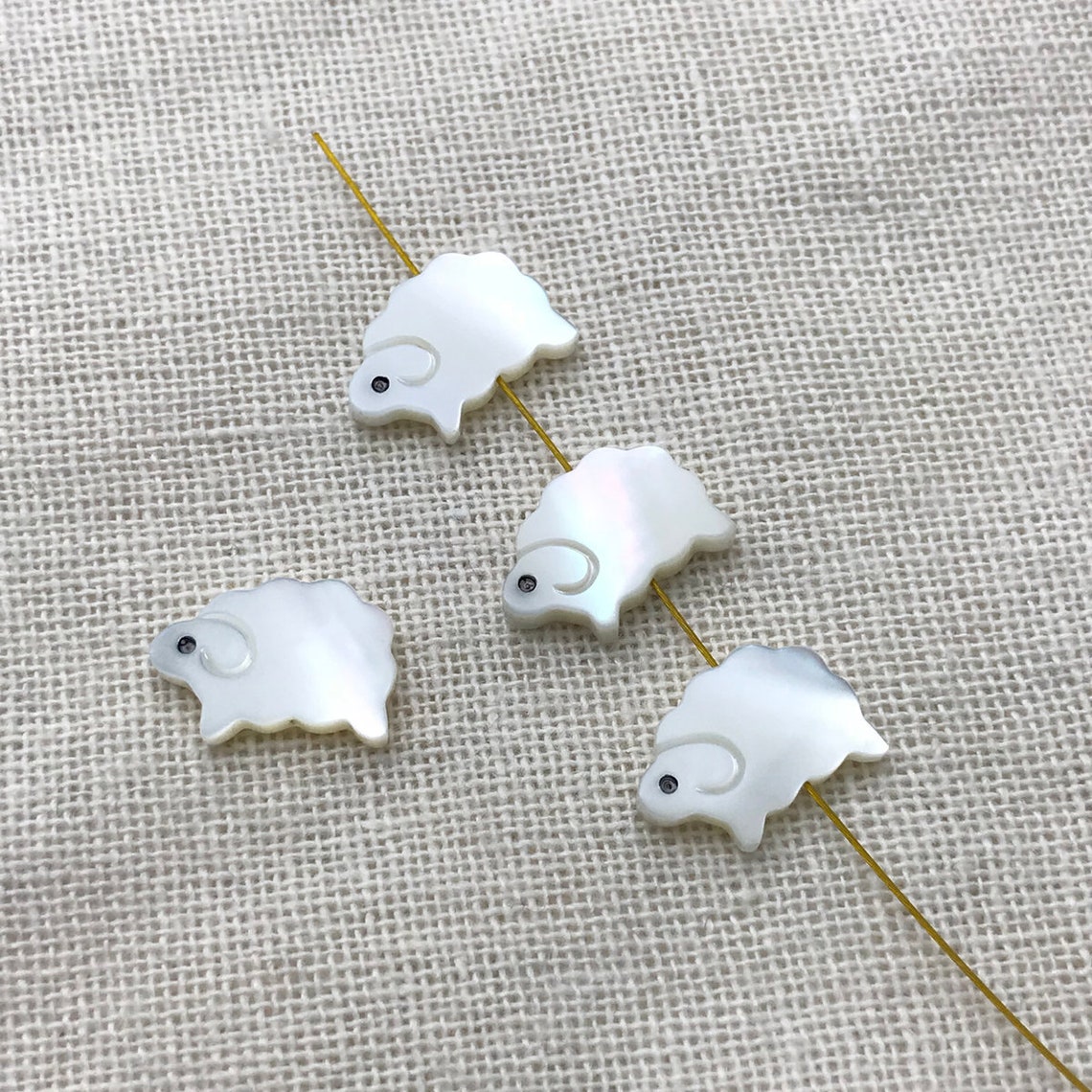 10pcs Mother of Pearl Sheep Beads Shell Jewelry 11x16mm - Etsy