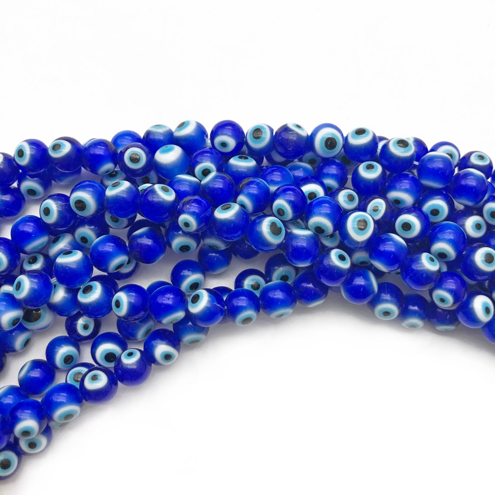 Evil Eye Glass Beads Blue Evil Eye Beads Wholesale Beads | Etsy