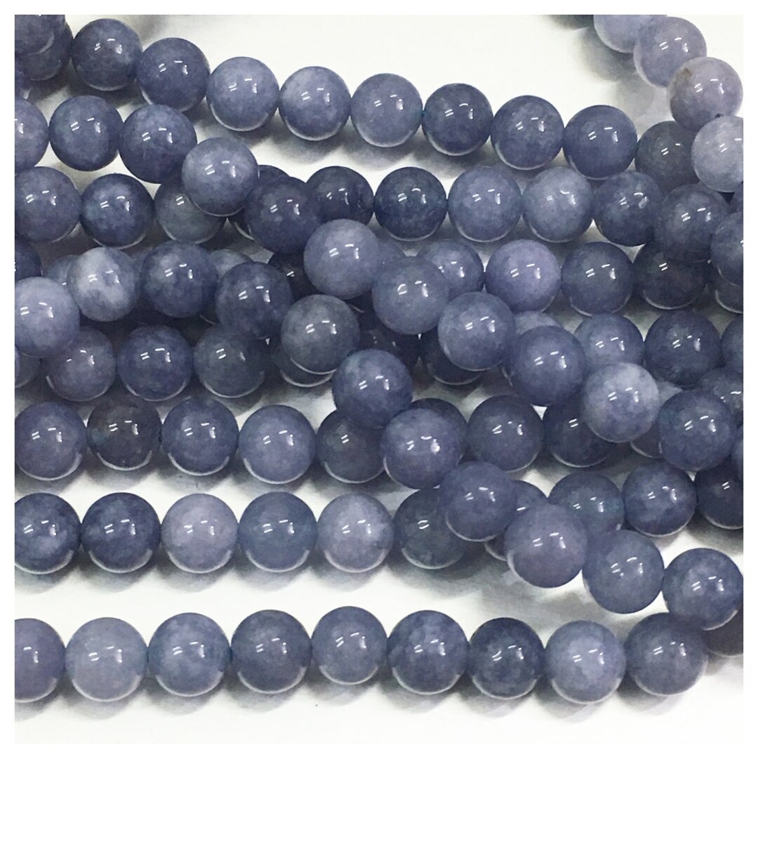 10mm Dark Blue Jade Beads, Round Gemstone Beads, Wholesale Beads - Etsy