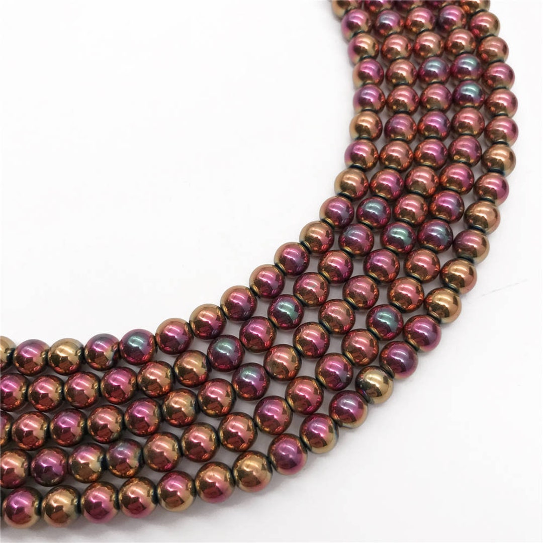 6mm Rainbow Hematite Beads, Round Hematite Beads, Hematite Jewelry - Etsy