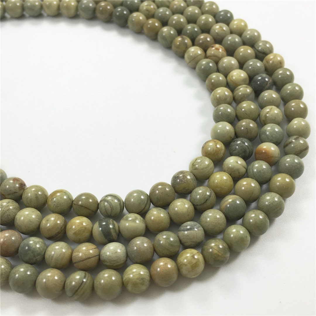 6mm Green Jasper Beads, Round Gemstone Beads, Wholesale Beads - Etsy
