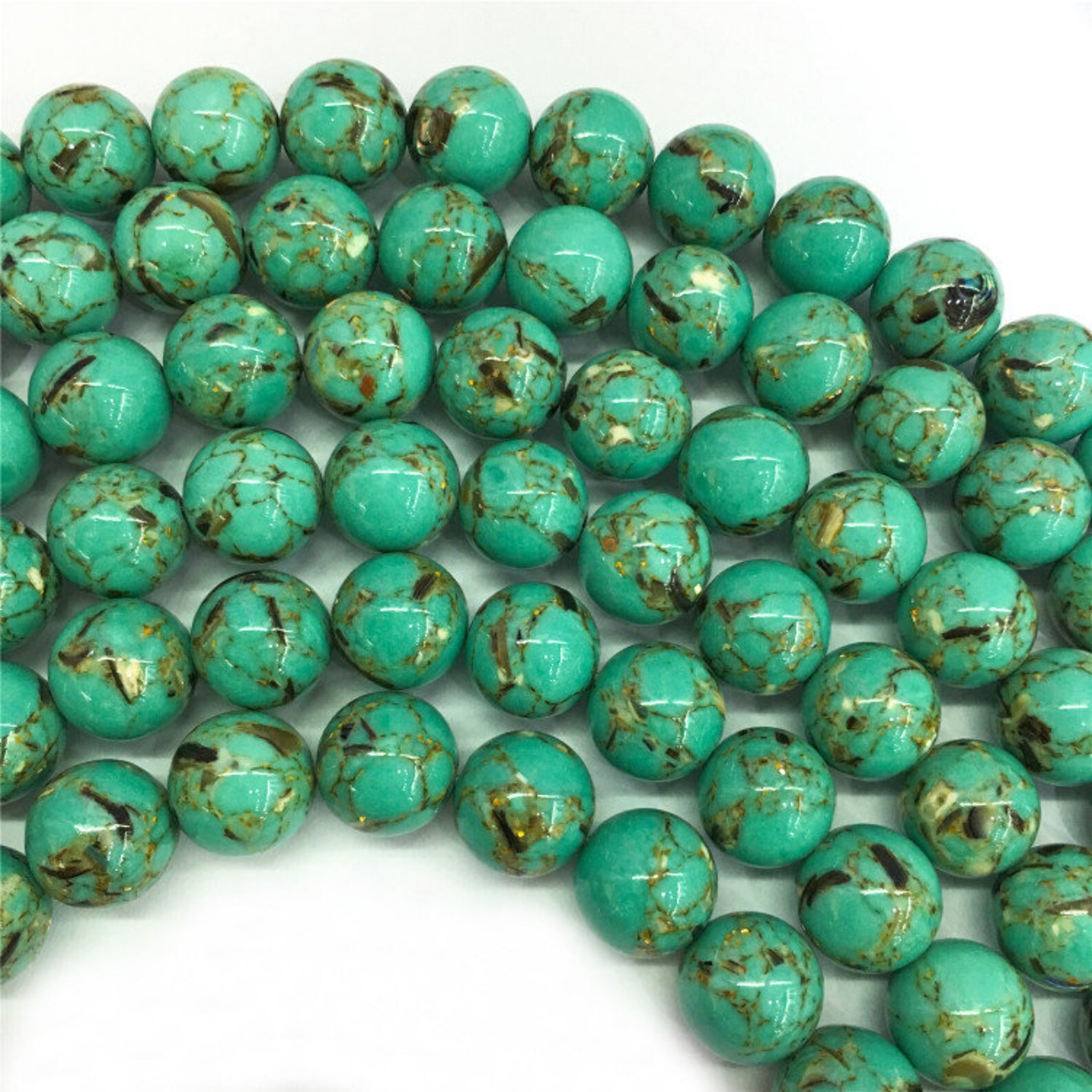 10mm Green Magnesite Beads Round Gemstones Beads Wholesale - Etsy