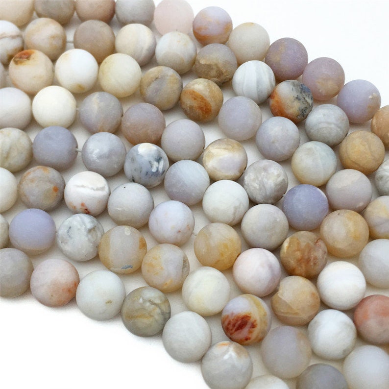 10mm Matte Australian Agate Beads Round Gemstone Beads - Etsy