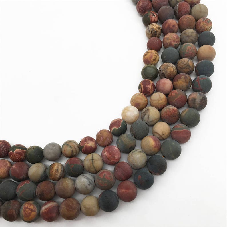 8mm Matte Red Creek Jasper Beads Round Gemstone Beads - Etsy