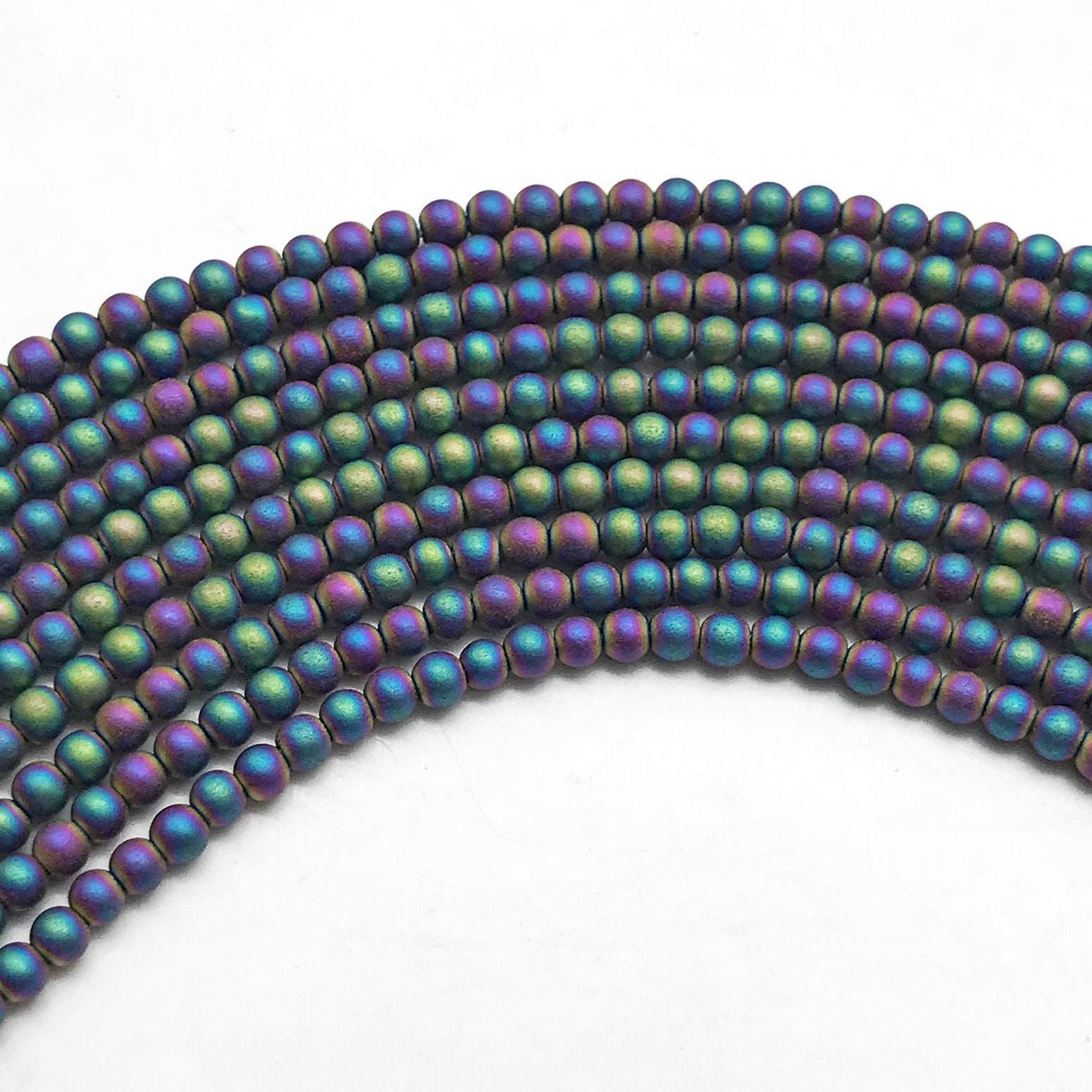 Matte Rainbow Hematite Cube Beads Hematite Jewelry 2mm 3mm Etsy