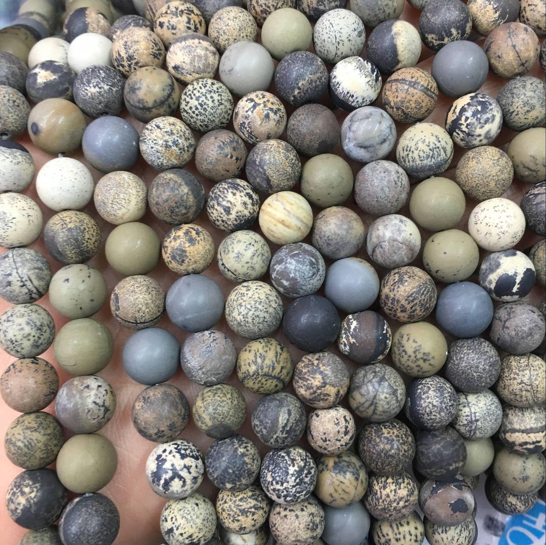 10mm Matte Artistic Jasper Beads Round Gemstone Beads - Etsy