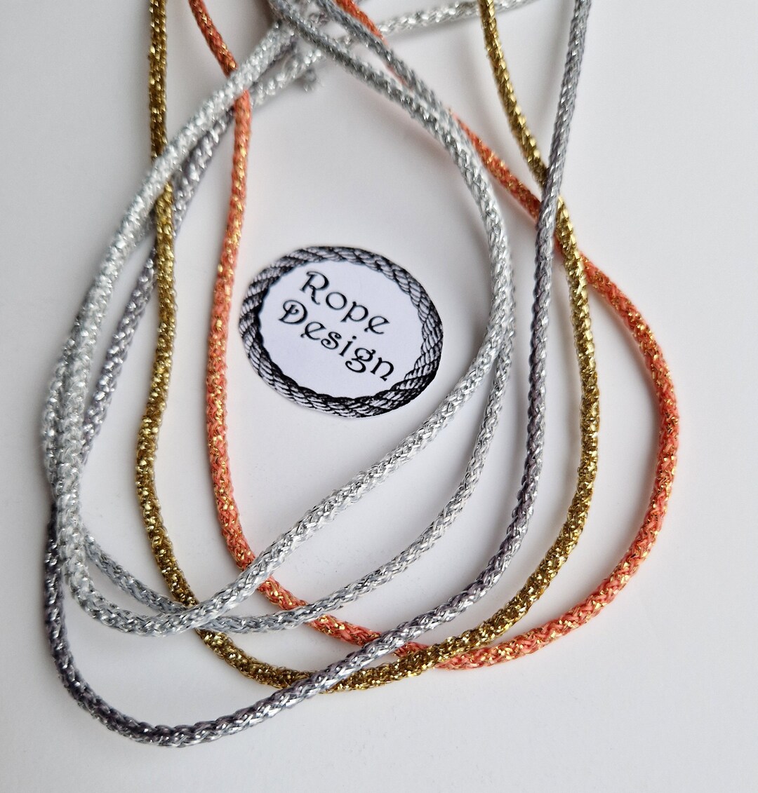 Sparkling Macrame Cord Shiny Polyester Cord Diameter 3 Mm - Etsy