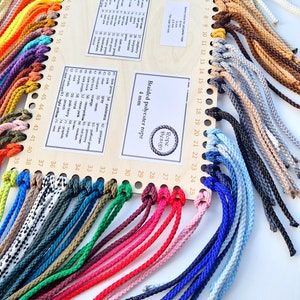 Sample Card Braided Polyester 4 Mm Rope Rope Examples Color - Etsy