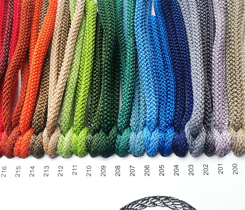 Shiny Polyester 5 Mm Cord Chunky Colored Cord Macrame Strong - Etsy