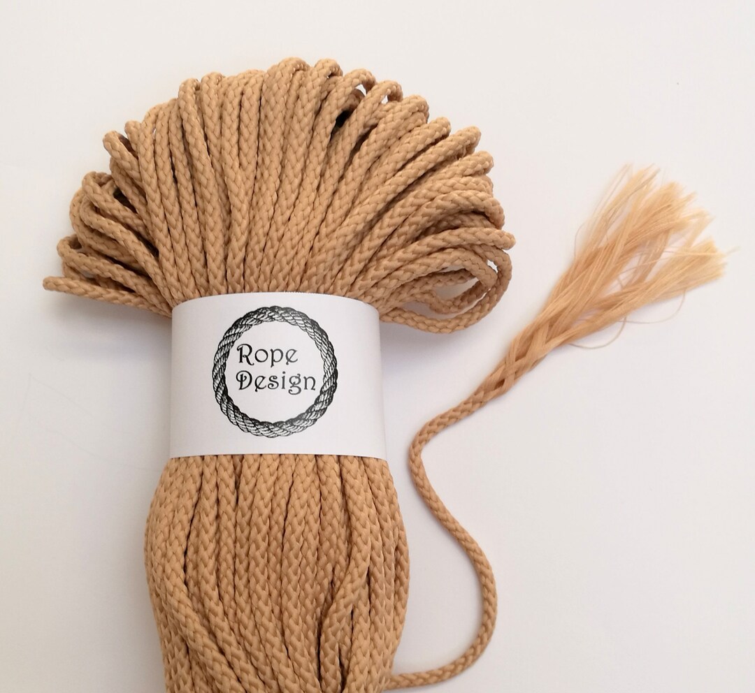 Braided Macrame Cord 4mm/0.16, Polyester Cord, Colored Rope, Textile ...