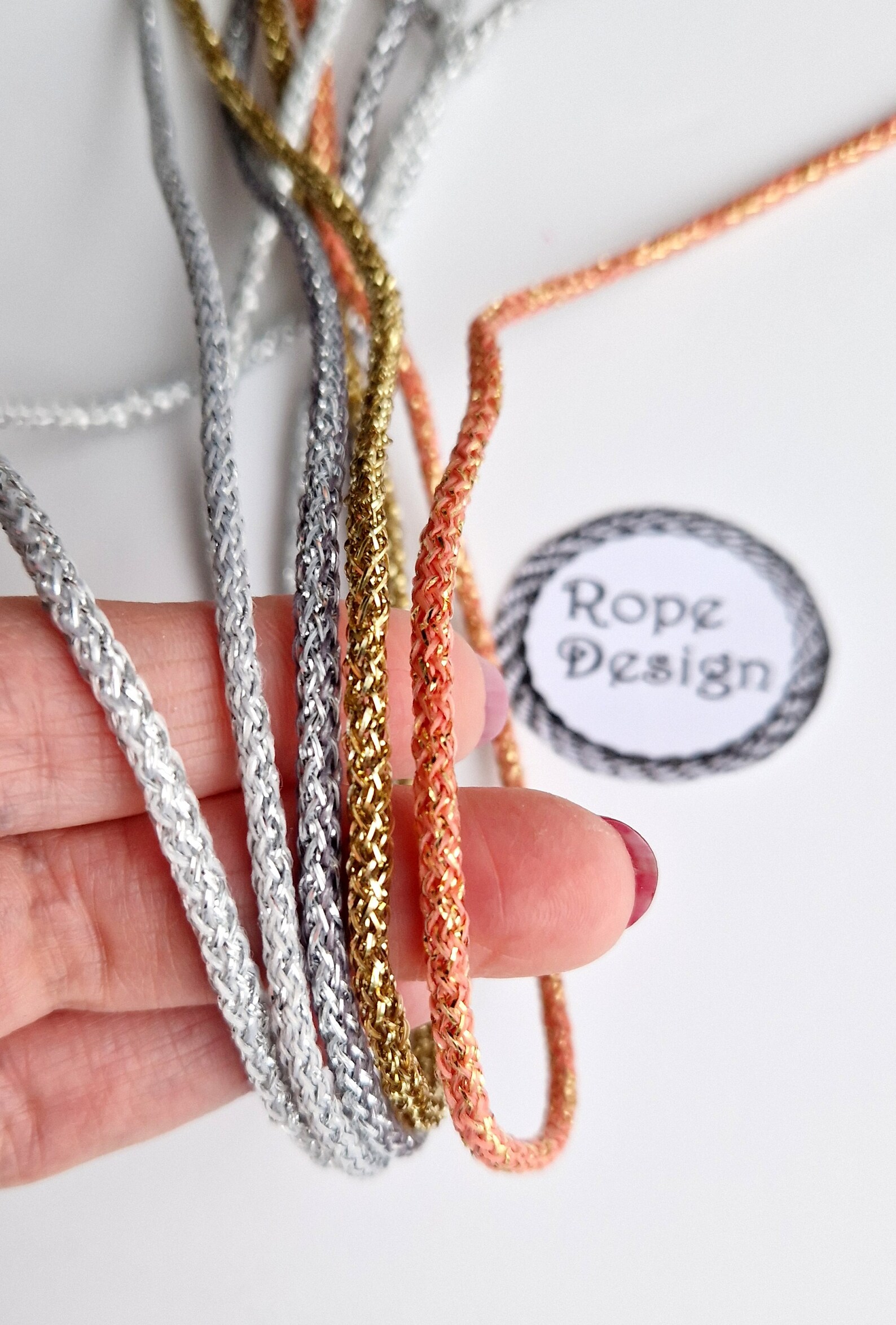 Sparkling Macrame Cord Shiny Polyester Cord Diameter 3 Mm - Etsy