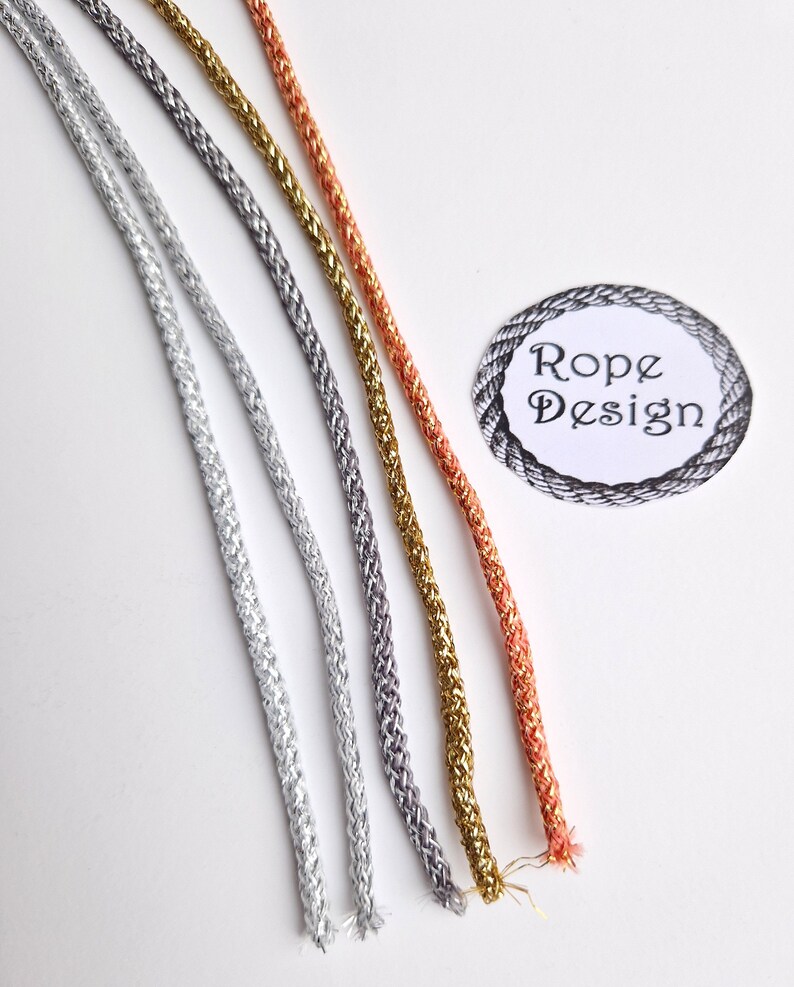 Shiny Polyester Rope Rope With Metallic Threads Sparkling - Etsy