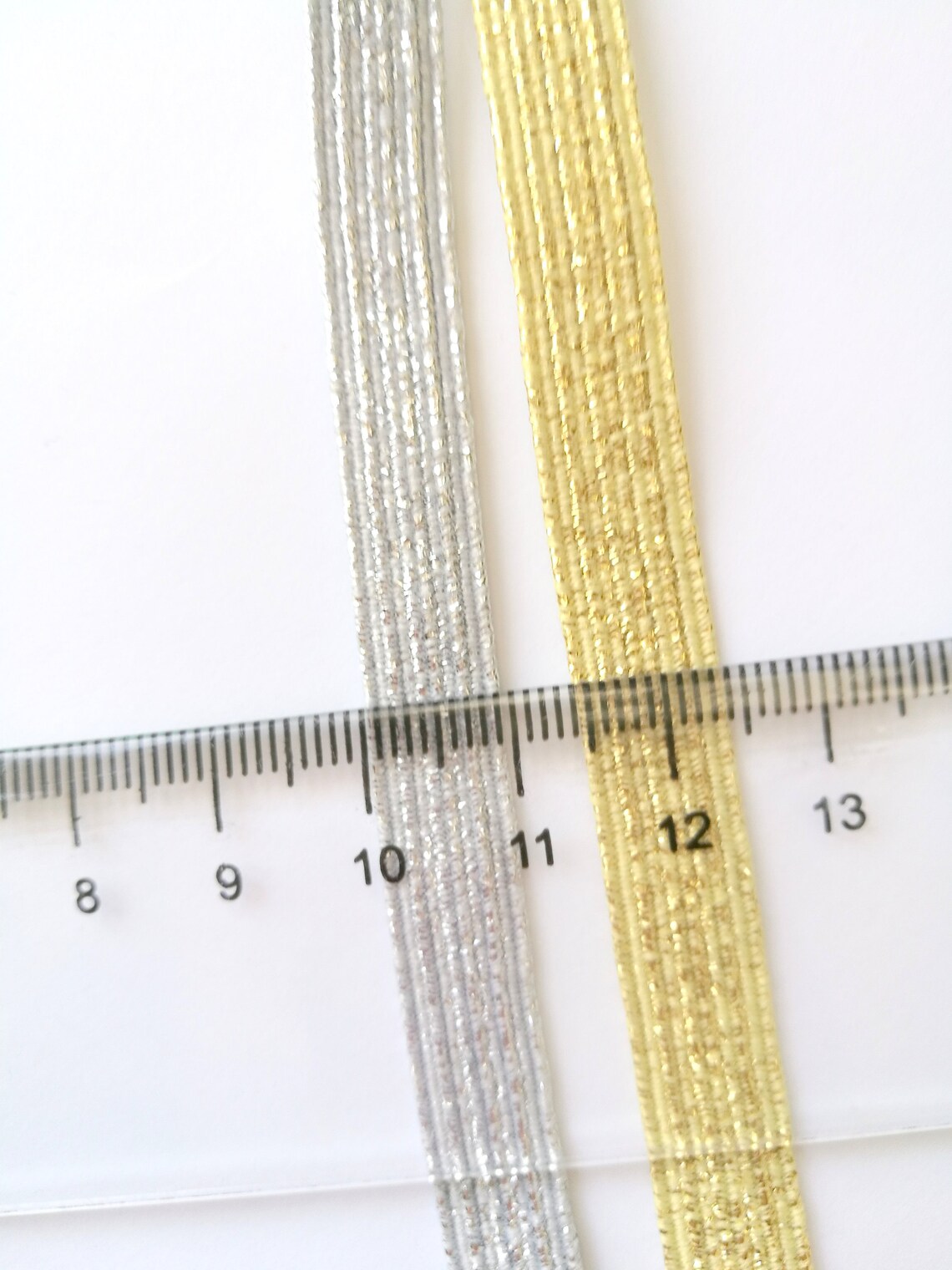 Elastic Tape 10 Mm Wide Elastic Band Gold and Silver Elastic - Etsy
